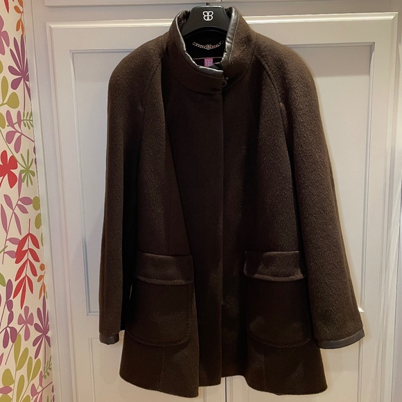 Basler | Jackets & Coats | Basler Mohair Coat Wleather Trim | Poshmark